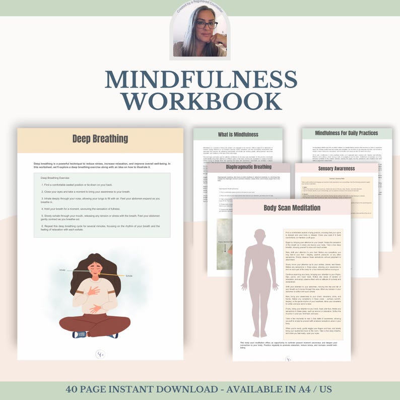 Mindfulness Workbook: Guided Exercises & Journaling (PDF Download) - Etsy