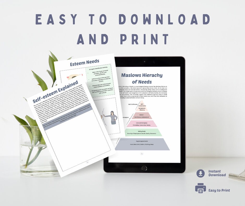 Hierarchy of Needs Worksheets / Self Actualisation / Therapy Worksheets ...