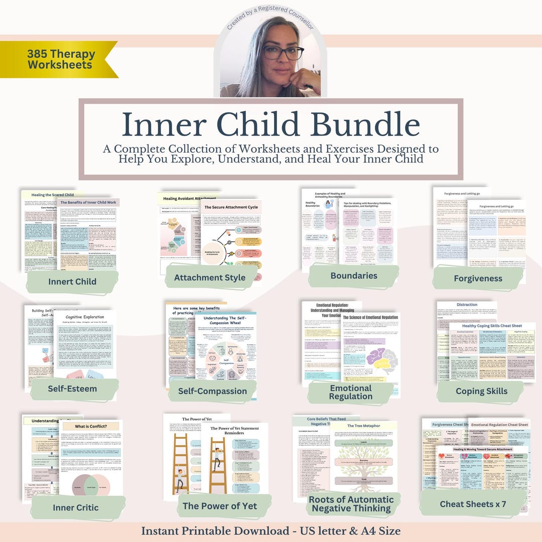 Inner Child Healing Bundle | Therapy Worksheets (PDF Download) - Etsy