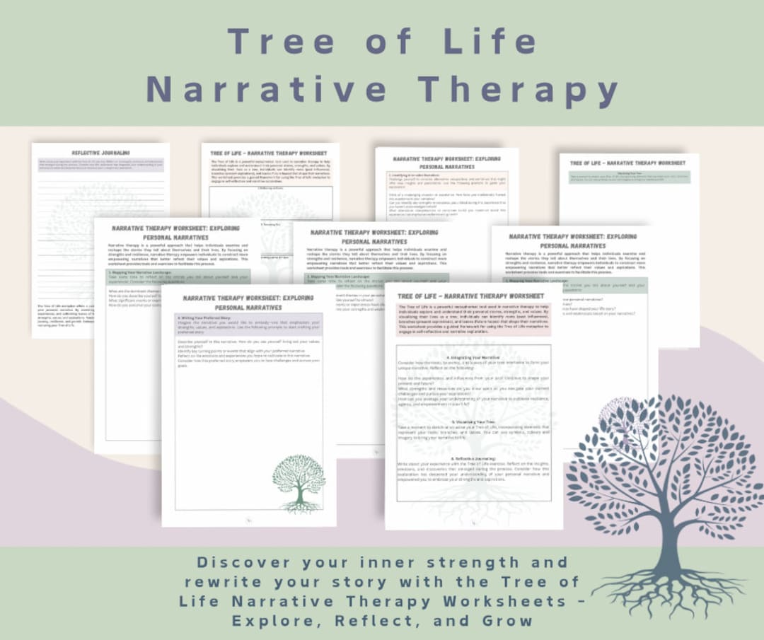 Tree of Life Worksheets, Trauma Tree, CBT, Counselling Tools, Anxiety ...