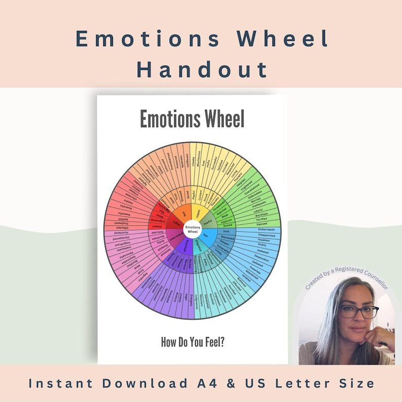 Emotions Wheel - Therapy Worksheets for Emotional Regulation ...