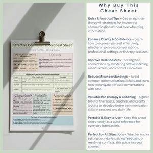 Communication Skills Worksheet: Effective Communication Cheat Sheet ...