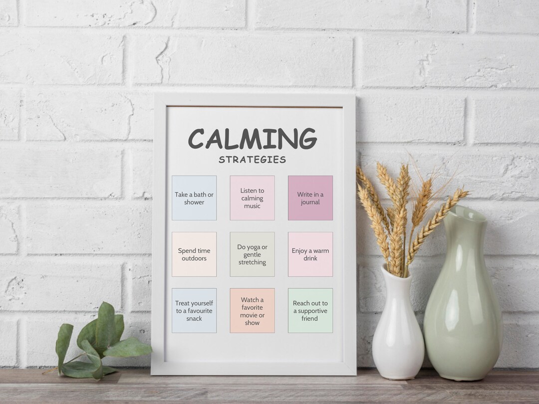 Calming Strategies / Educational Posters / Therapy Poster / Counselling ...