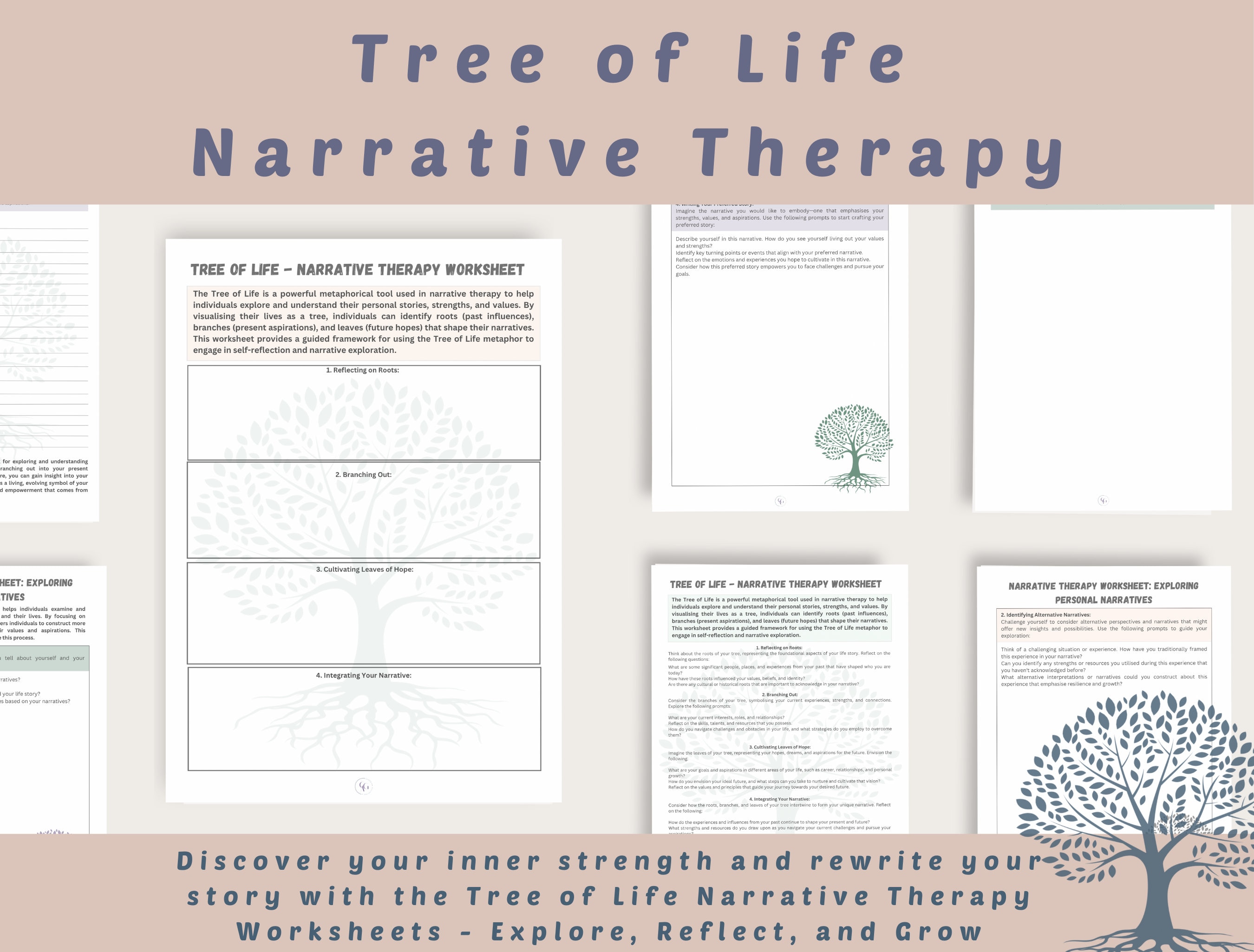 Tree of Life Worksheets / Trauma Tree / CBT / Counselling Tools ...