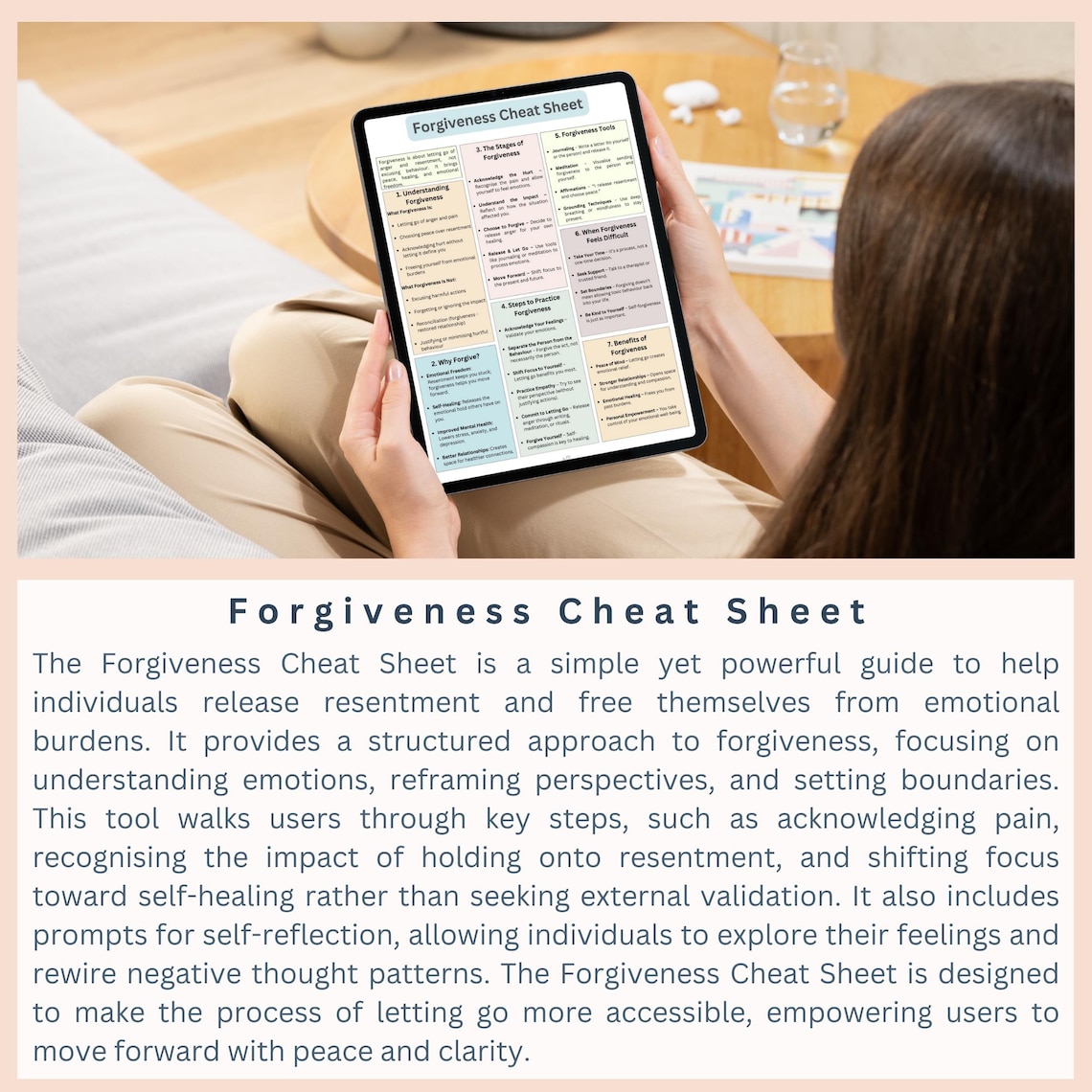 Forgiveness Cheat Sheet: Counseling & Healing Resources (PDF) - Etsy