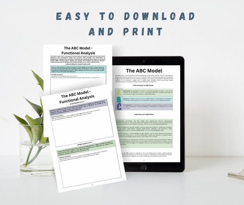 CBT Worksheets / ABC Model / Cognitive Behaviour Therapy / Therapy ...