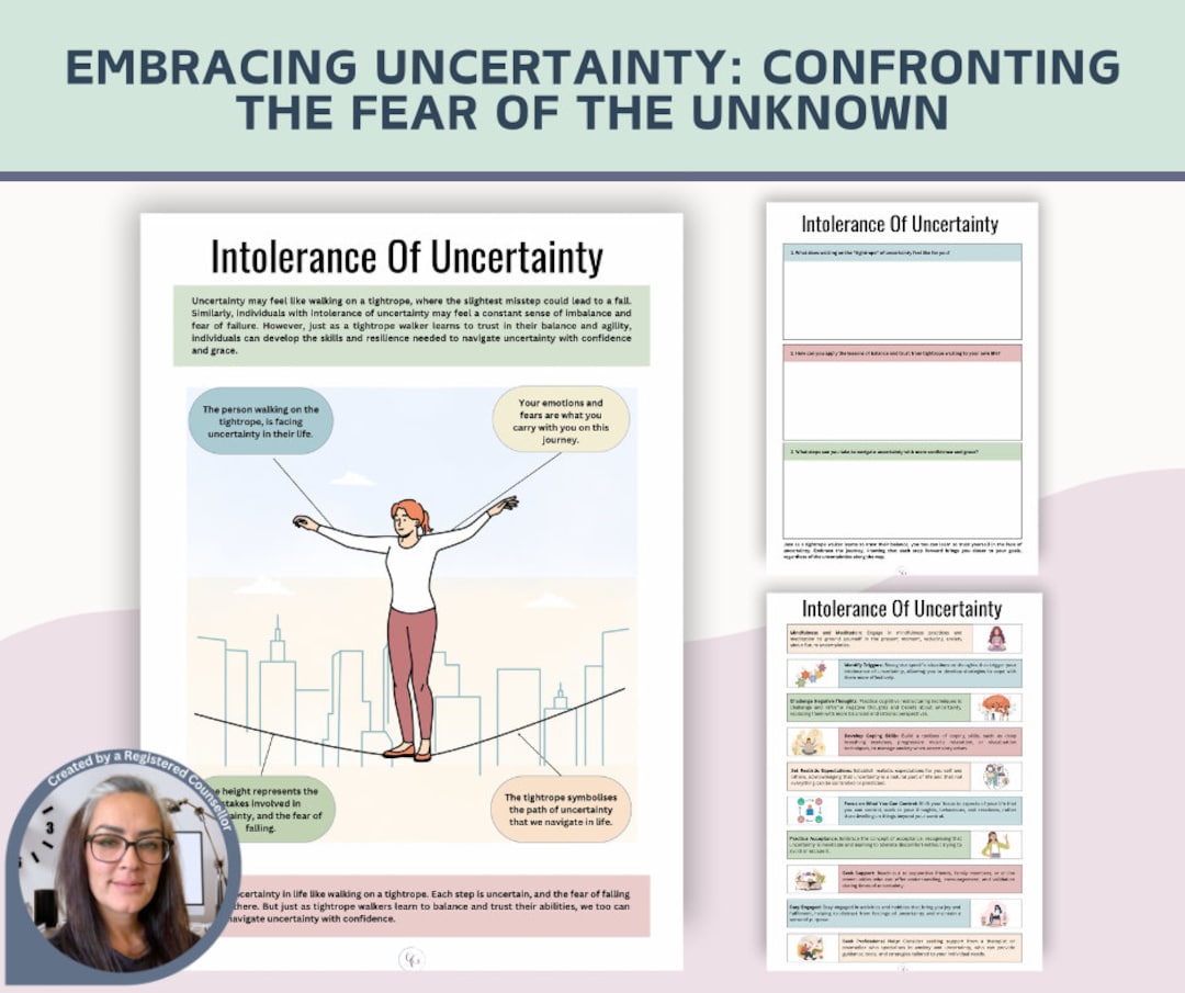 Intolerance of Uncertainty Worksheet / Uncertainty Worksheet / Therapy ...
