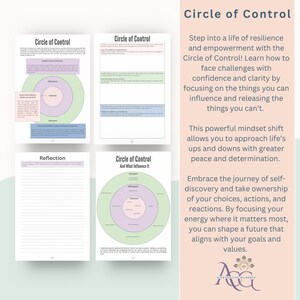 Circle of Control Worksheet: CBT Tool for Growth Mindset (PDF) - Etsy