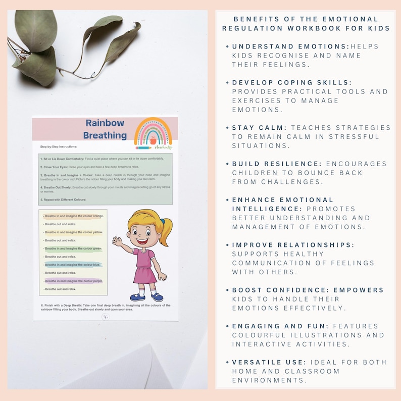 Emotional Regulation Workbook for Kids: Printable Worksheets to Help ...