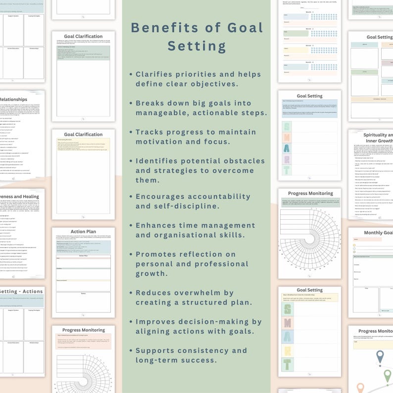 Goal Setting Worksheet & Motivation Planning | Effective Therapy ...