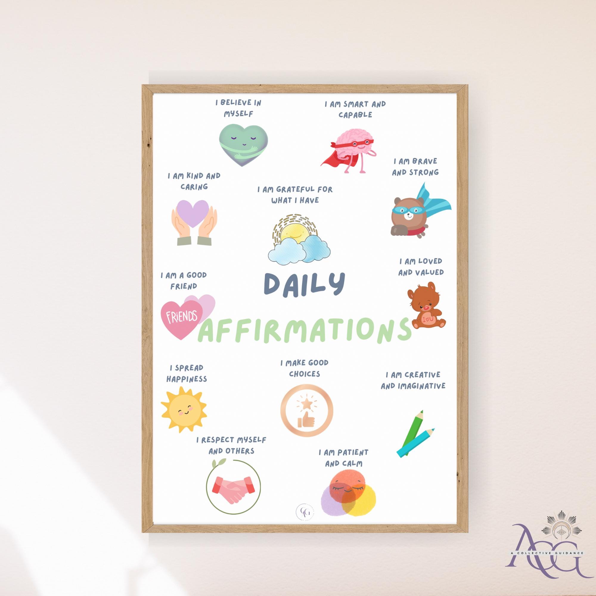 Positive Affirmations Poster: Therapy Office Decor (digital Download ...