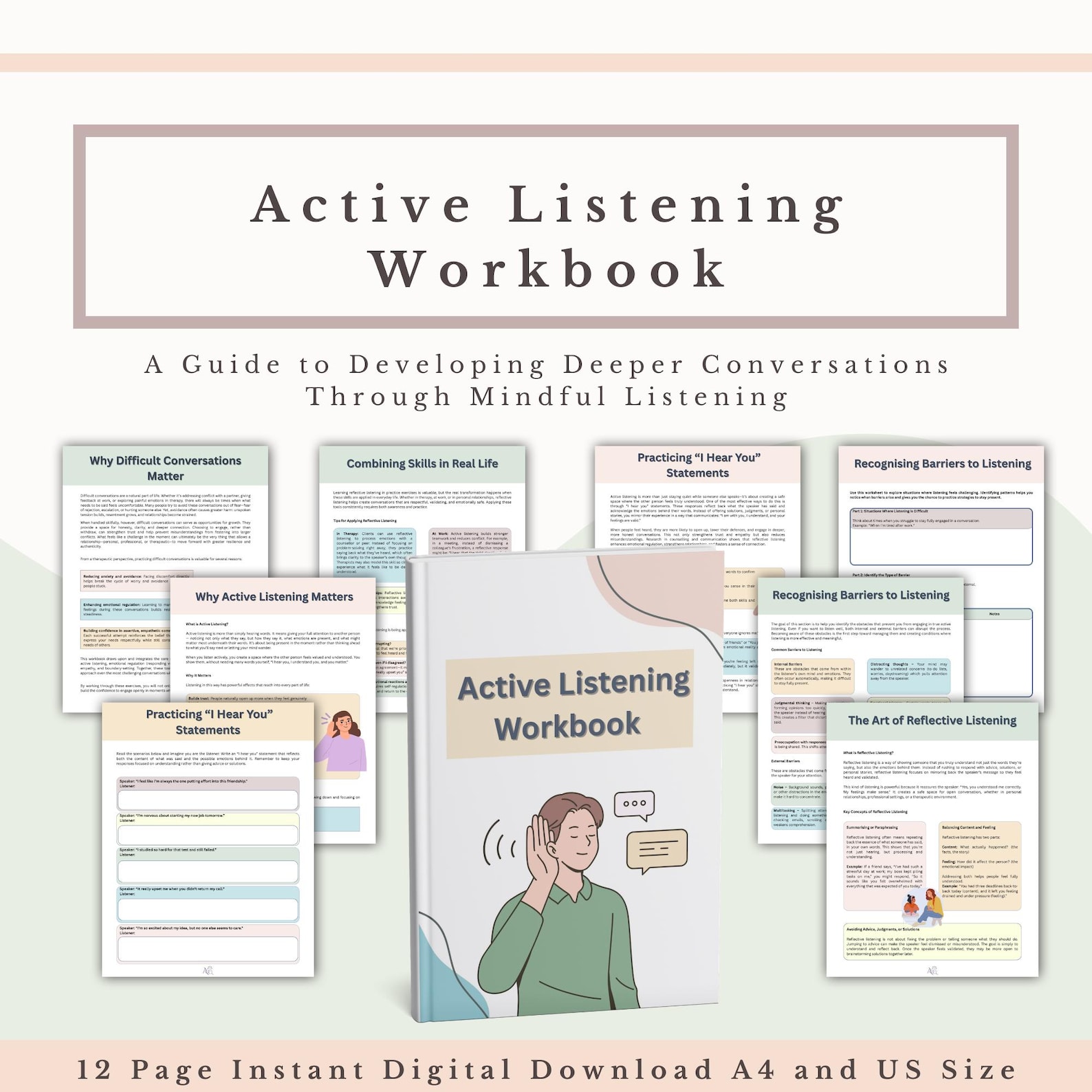 Communication Skills Bundle, Assertive Communication Worksheets ...