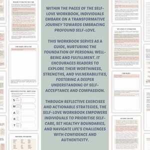 Self Love Workbook / Emotions Worksheets / Therapy Worksheets ...