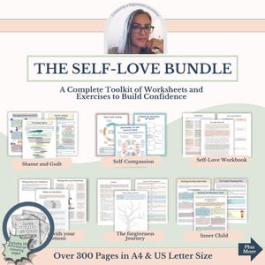 Self-love Therapy Worksheets Bundle: CBT, Inner Child Healing (PDF ...
