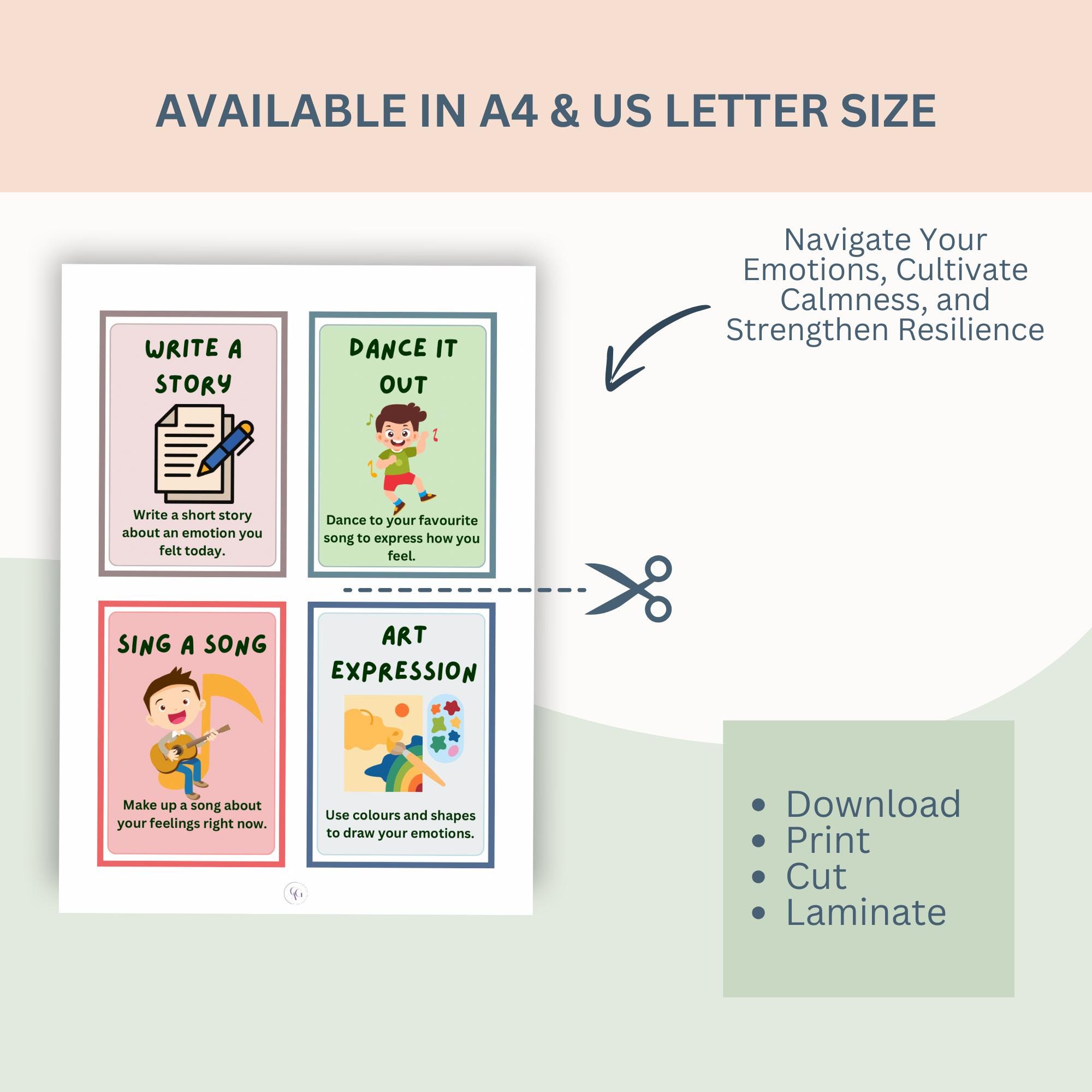 Emotional Regulation Cards for Kids: Feelings & Coping (digital ...