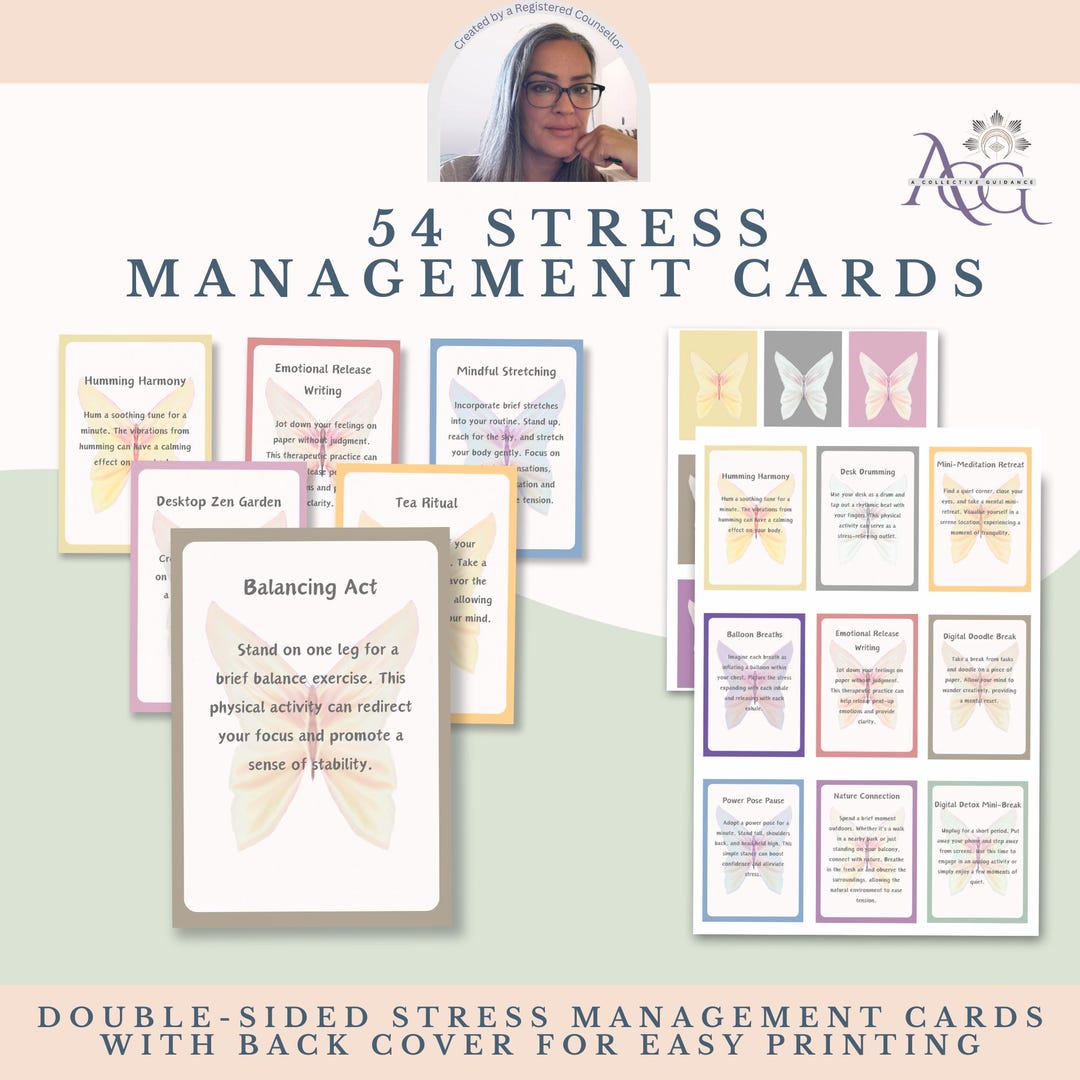 Stress Management Cards: Psychoeducation Tools for Mental Health (PDF ...