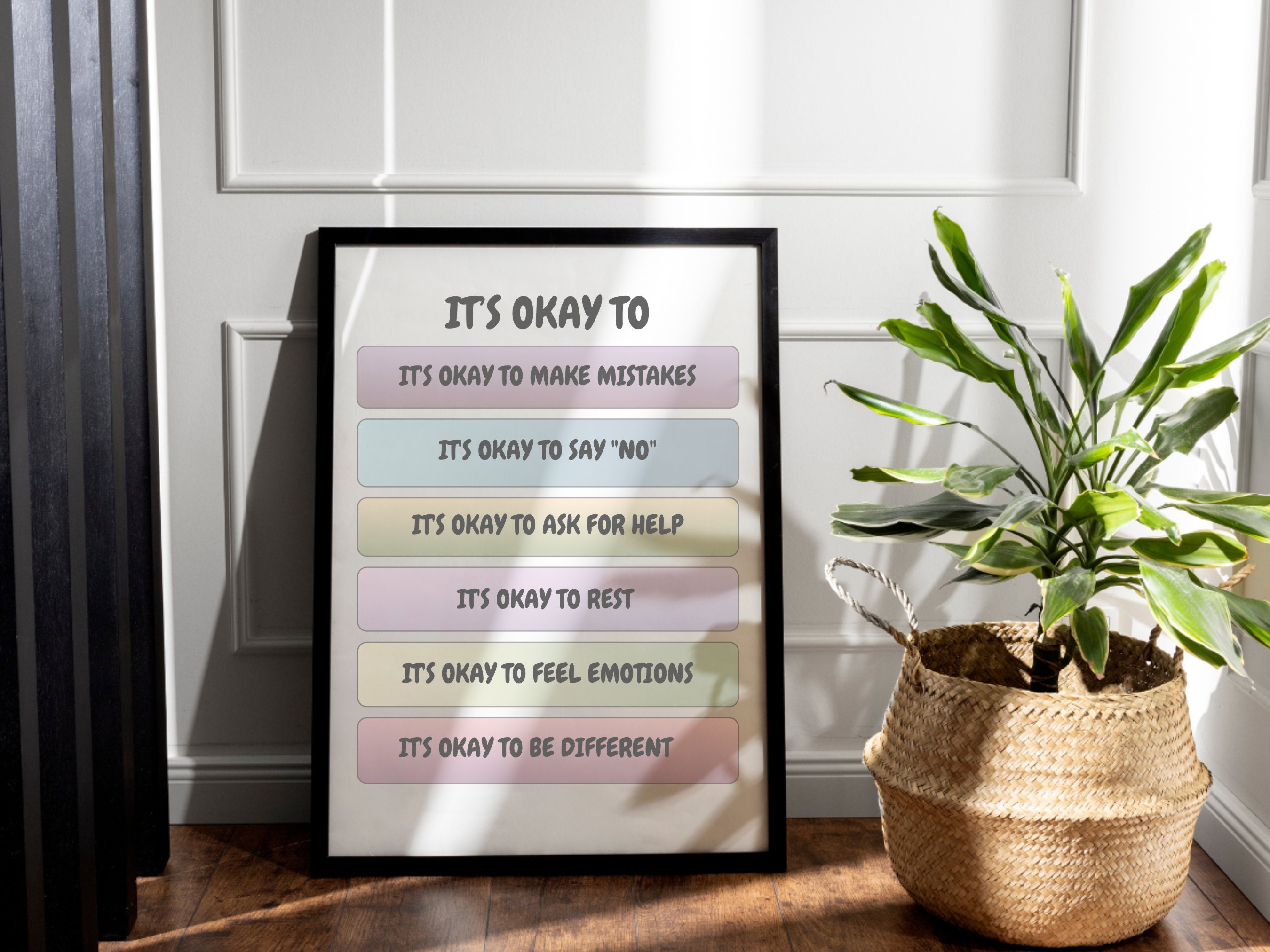 It's Okay to Poster / Growth Mindset Poster / Therapy Poster ...