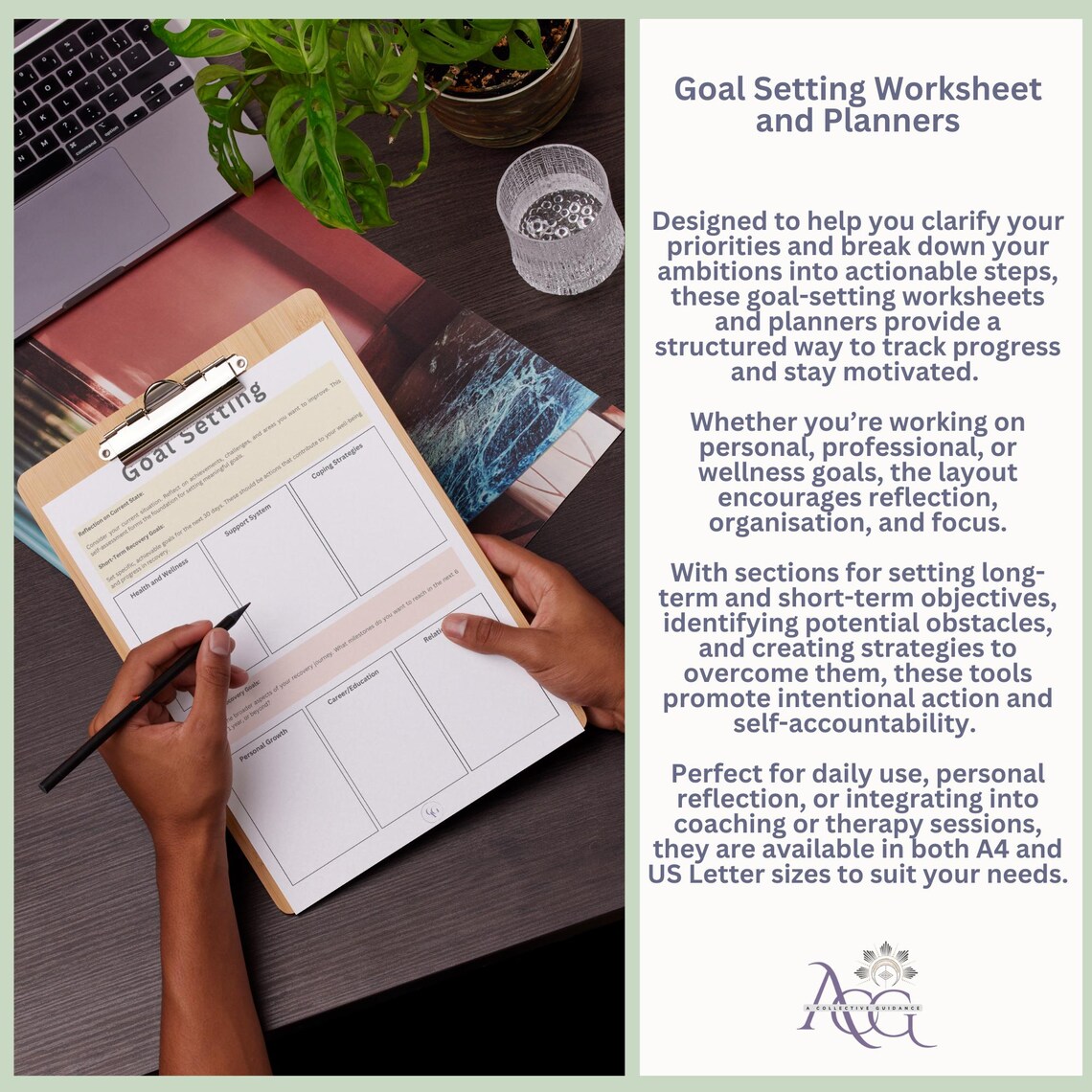 Goal Setting Worksheet & Motivation Planning | Effective Therapy ...