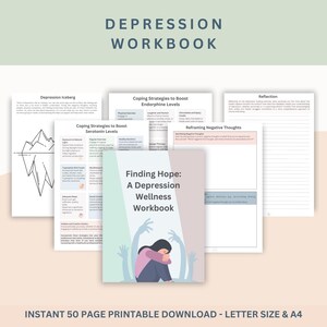 Depression Bundle: CBT Worksheets, Coping Skills & Mental Health ...