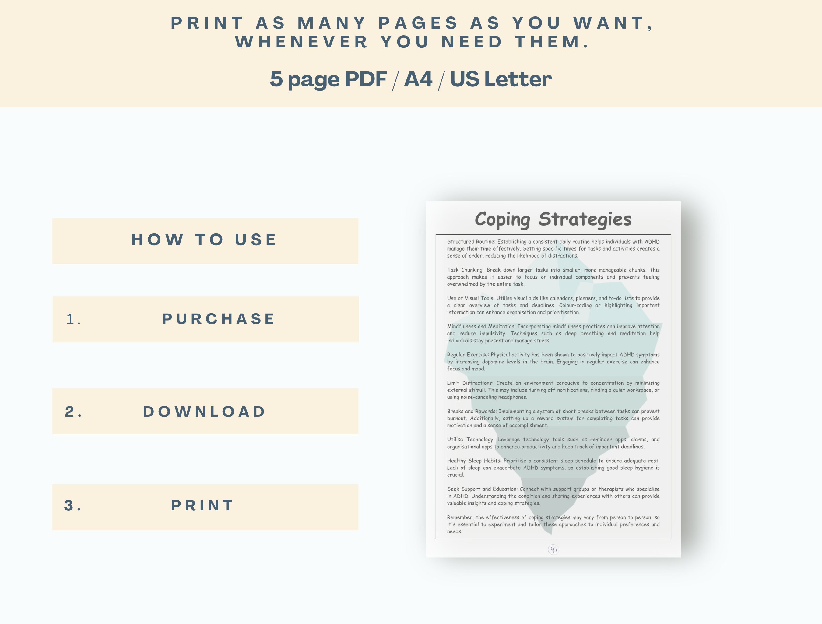 The ADHD Iceberg Worksheet / Attention Deficit Hyperactivity Disorder ...