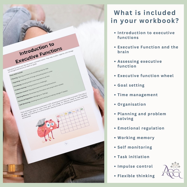 Executive Function Workbook & Strategy Bundle, 220 Tools for ADHD Focus ...