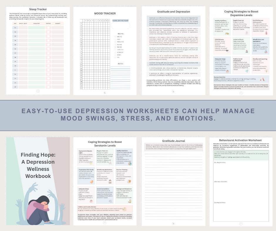Finding Hope A Depression Workbook / CBT / Cognitive Reframing ...