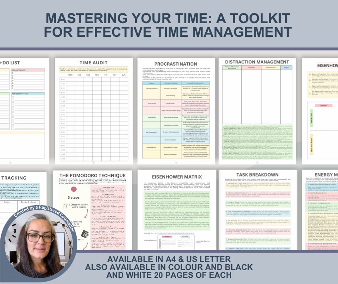 Time Management Worksheets / Time Management Skills / Therapy ...