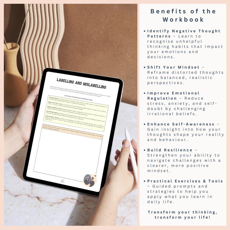 CBT Cognitive Distortions Worksheets, Unhelpful Thinking Styles ...