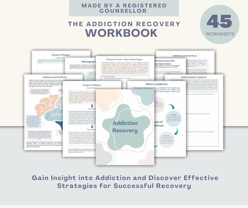 Addiction Recovery Workbook: Relapse Prevention, CBT (PDF) - Etsy