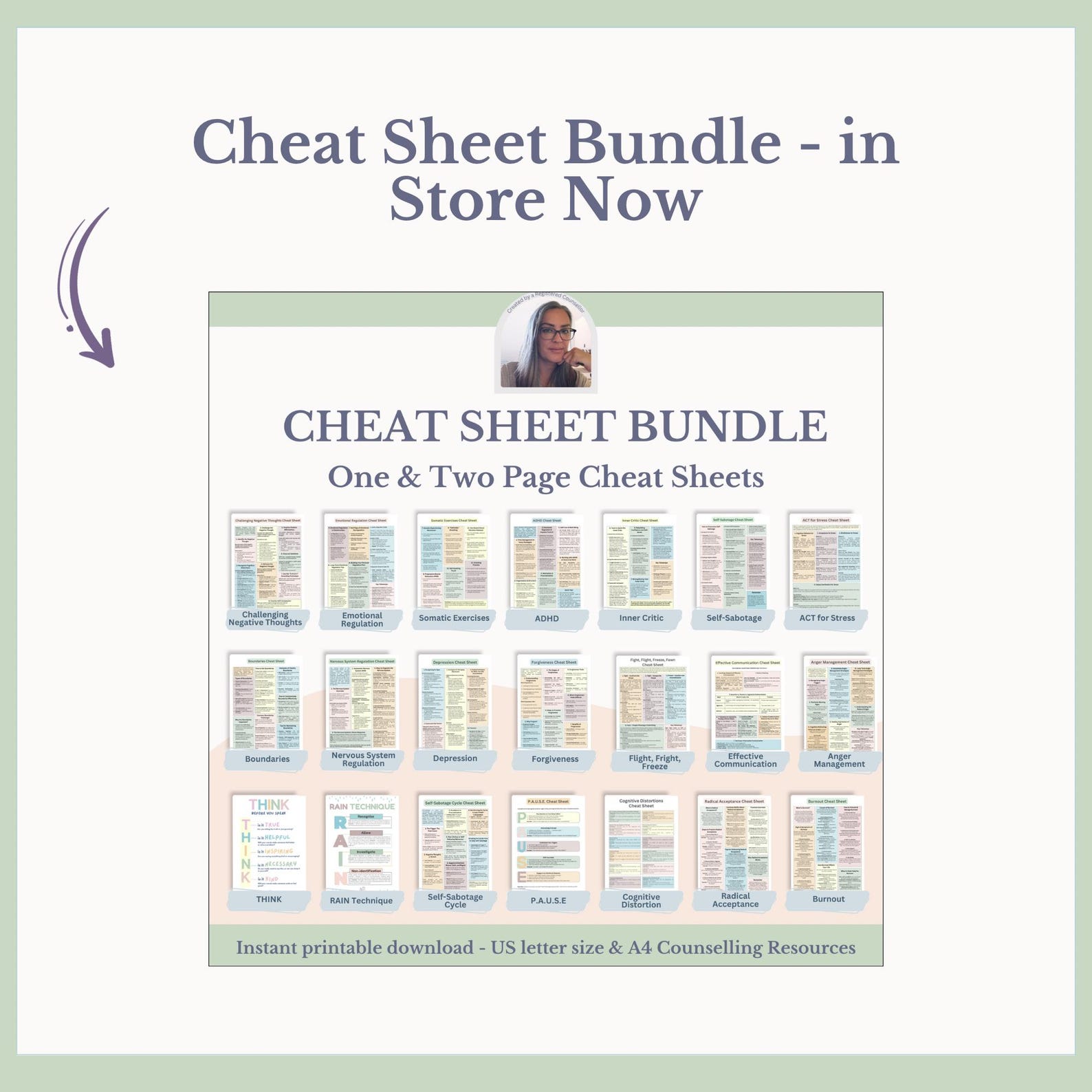 Boundary Cheat Sheet: Easy One-page Guide for Healthy Boundaries ...