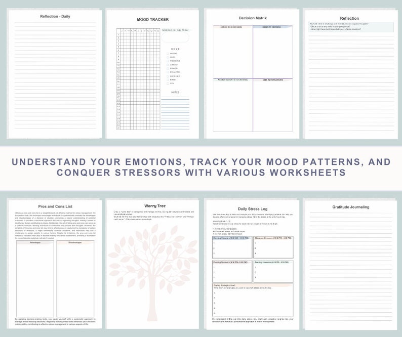 Stress Management Workbook: Coping Skills & Anxiety Relief (PDF) - Etsy