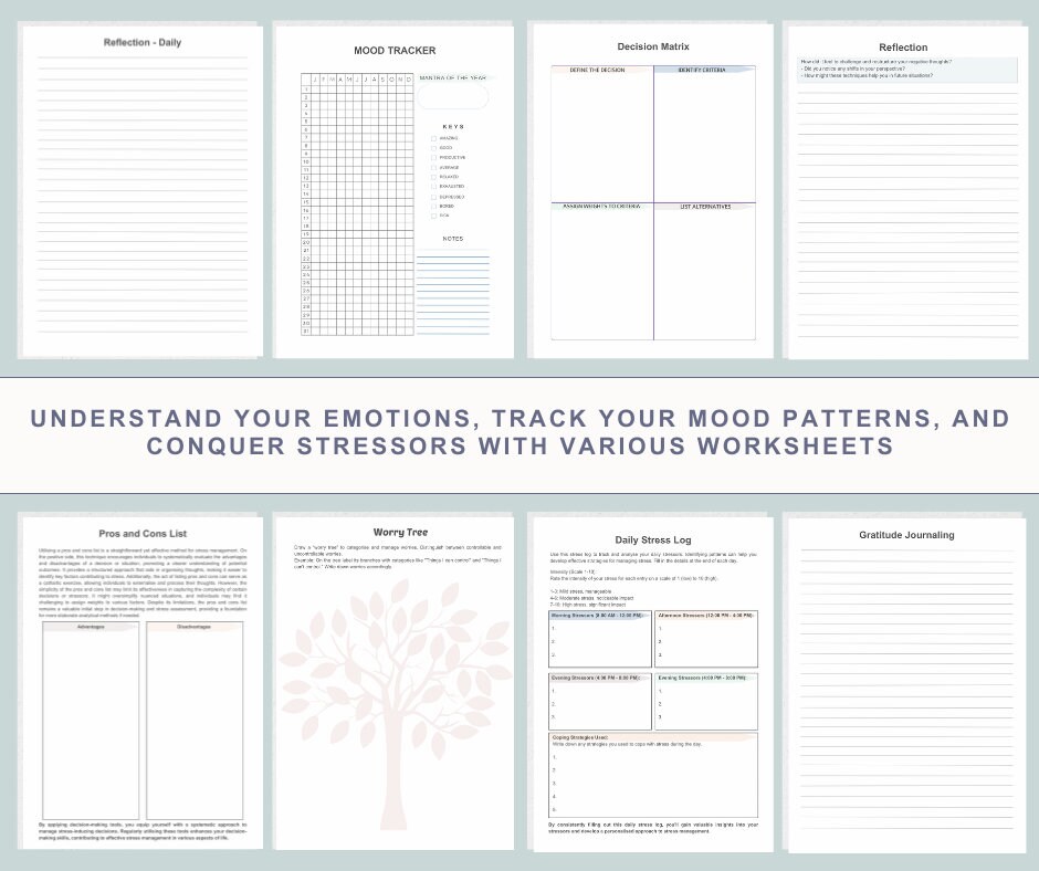 Stress Management Workbook: Coping Skills & Anxiety Relief (PDF) - Etsy