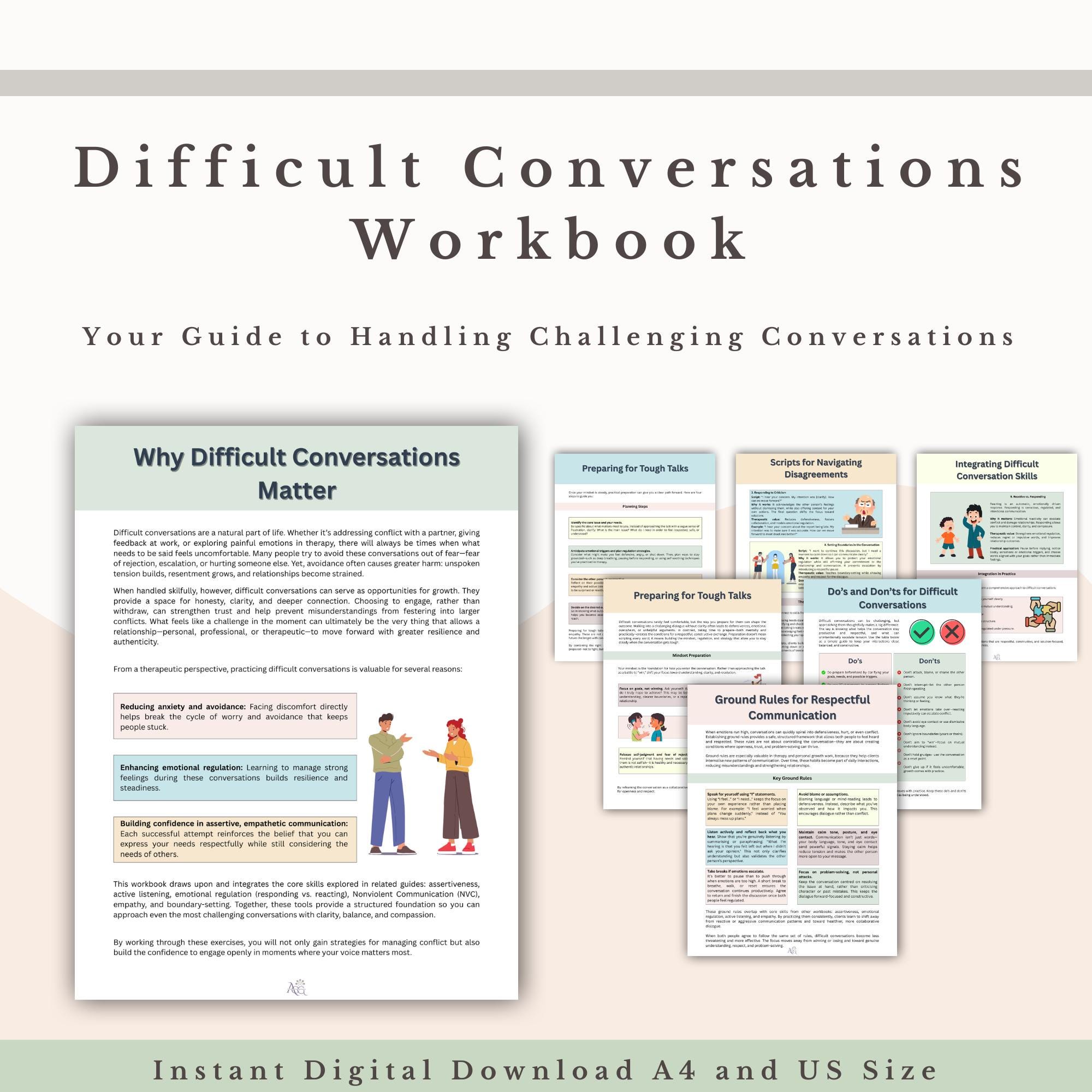 Communication Skills Bundle, Assertive Communication Worksheets ...