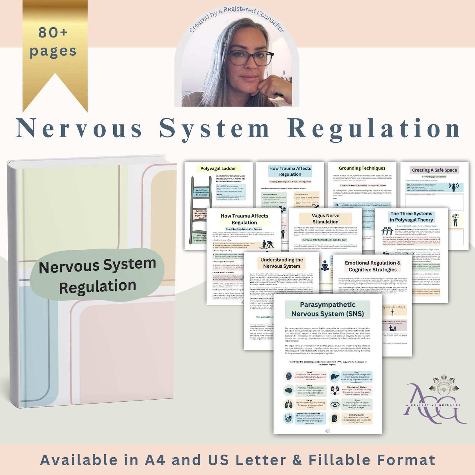 Nervous System Regulation Workbook, Polyvagal Theory & Somatic ...