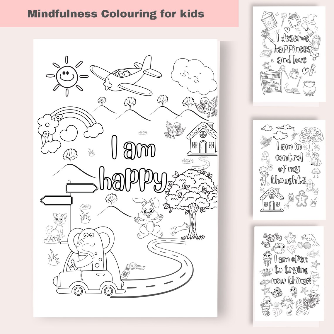 Mindfulness Colouring for Kids / Self Love Colouring / Self Esteem ...