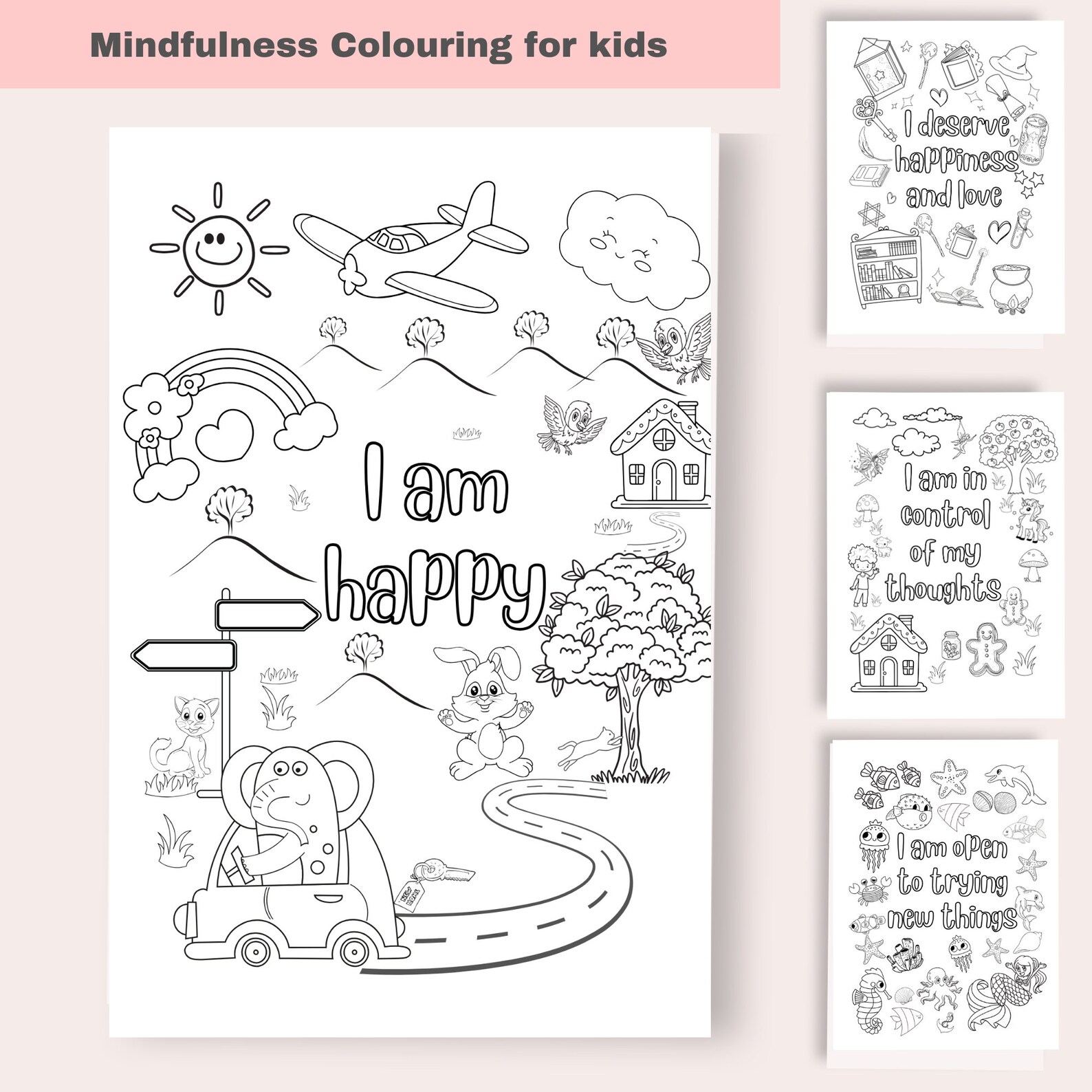Mindfulness Colouring for Kids / Self Love Colouring / Self Esteem ...