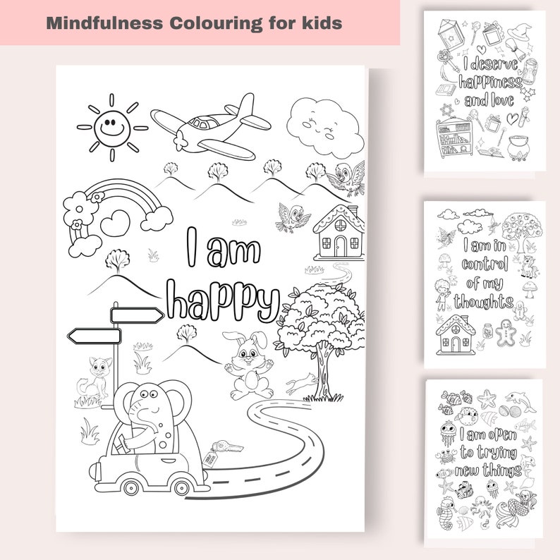 Mindfulness Colouring for Kids / Self Love Colouring / Self Esteem ...