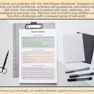 Self-esteem & Confidence Building Worksheets, CBT Tools for Personal ...