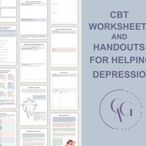 Finding Hope: A Depression Workbook, CBT, Cognitive Reframing, Therapy ...