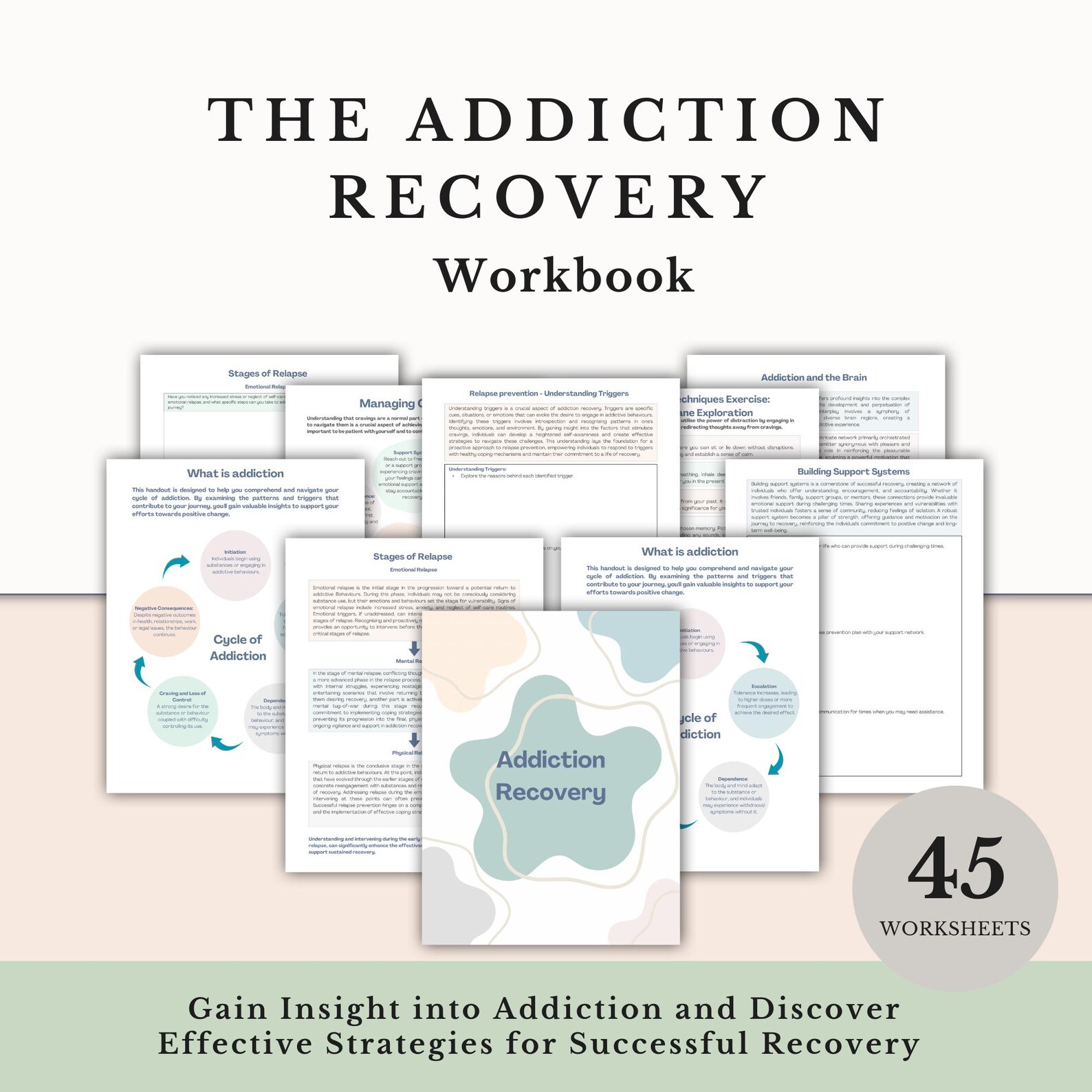 Sobriety Mega Bundle: Addiction Recovery Worksheets, Therapy Resources ...