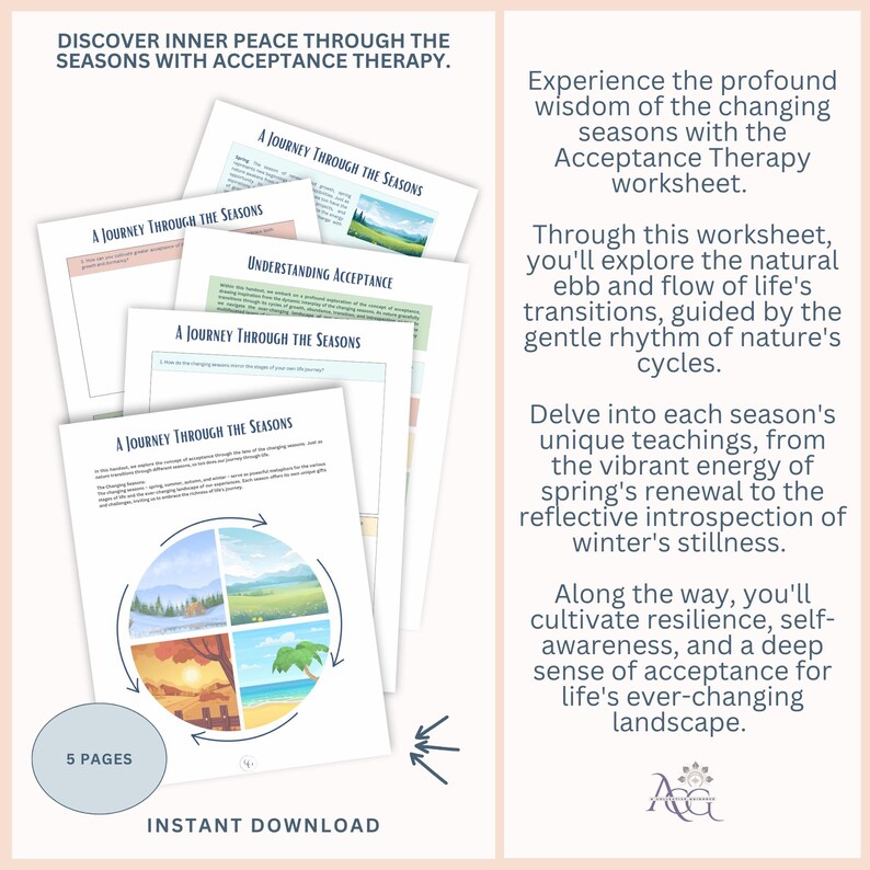 Season of Change; ACT Guided Self-reflection for Personal Growth ...