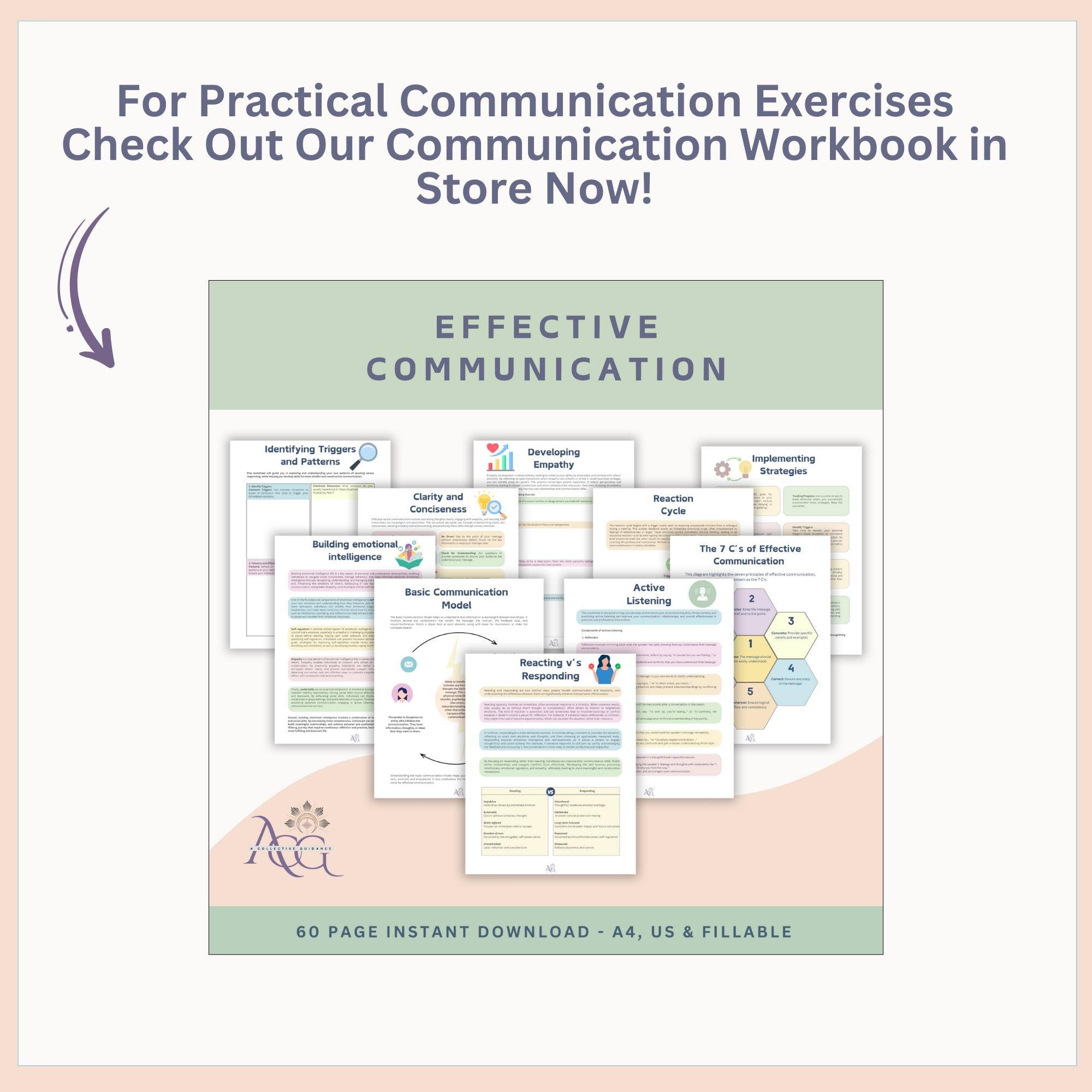 Communication Skills Worksheet: Effective Communication Cheat Sheet ...