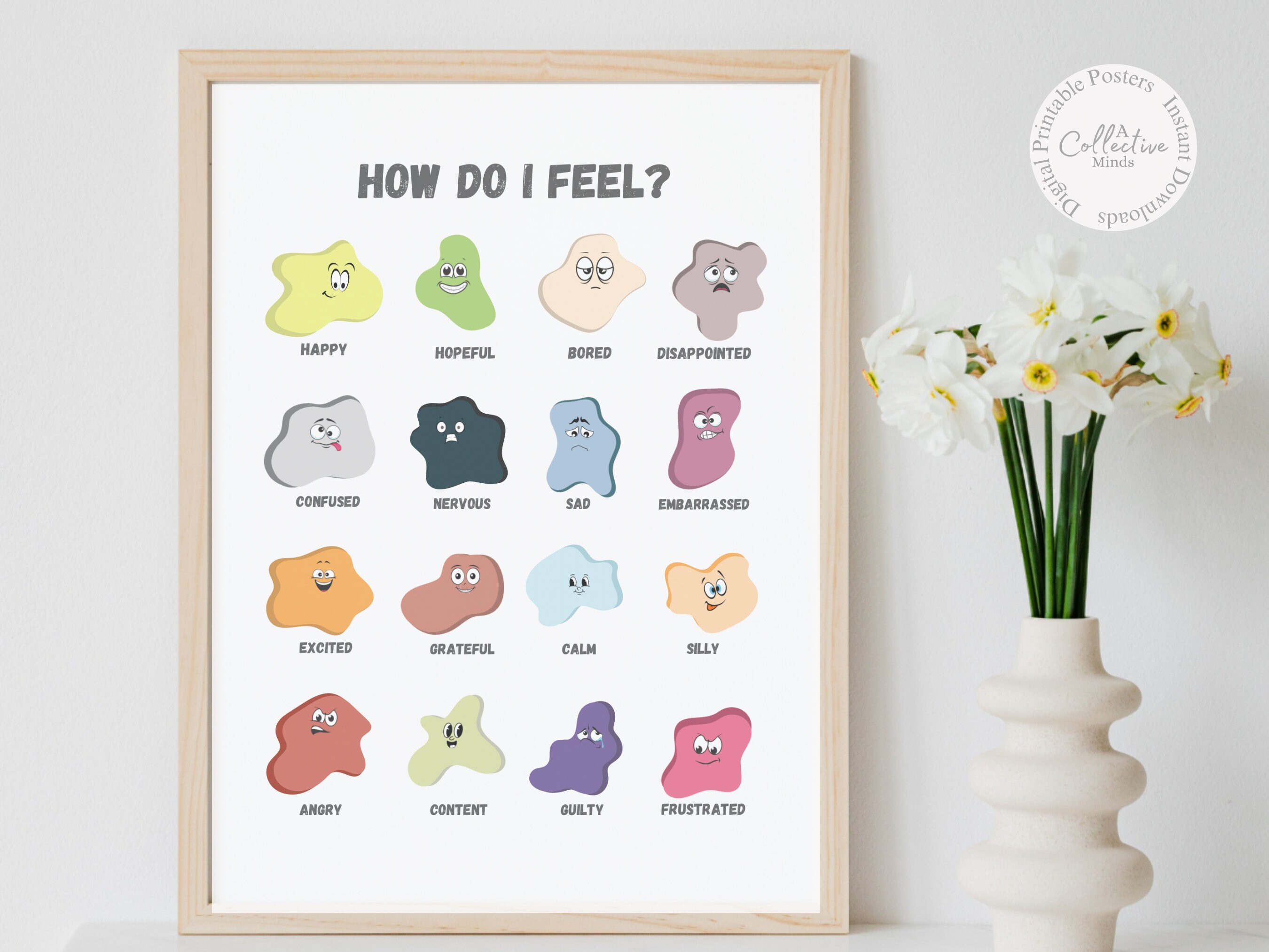 Feelings Poster / CBT / Therapy Poster / Feelings / Counselling Office ...
