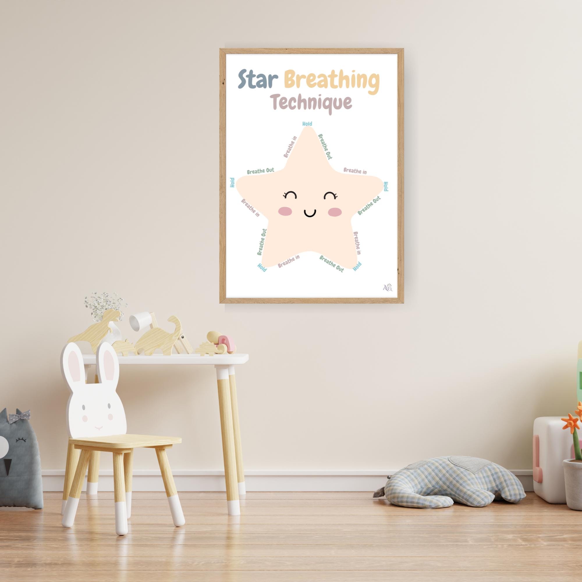 Star Breathing Technique Print: Mindfulness Kids Decor (digital ...