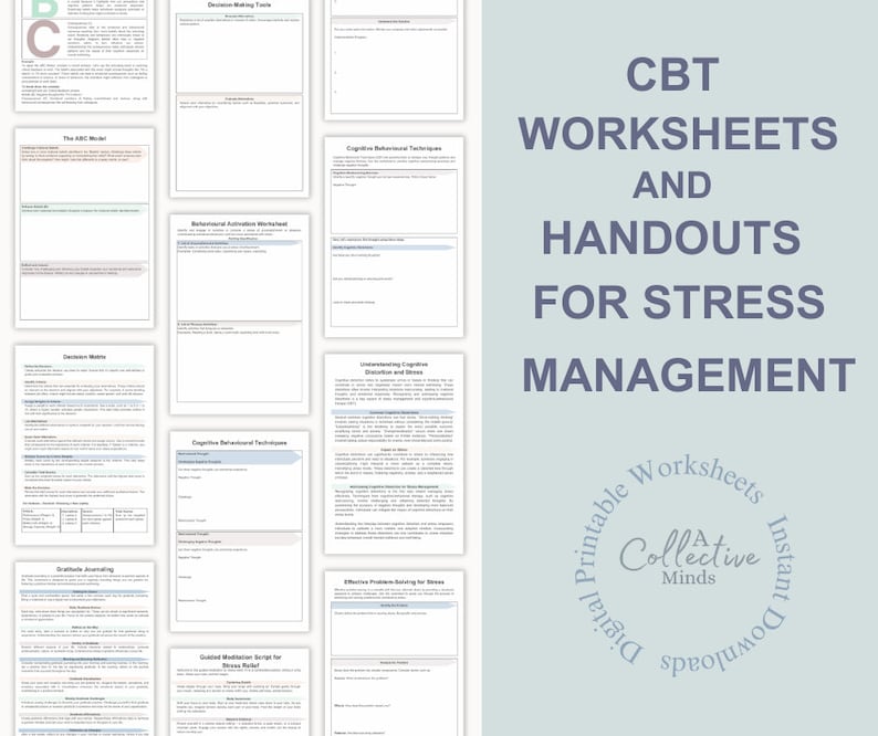 Stress Management Workbook: Coping Skills & Anxiety Relief (PDF) - Etsy