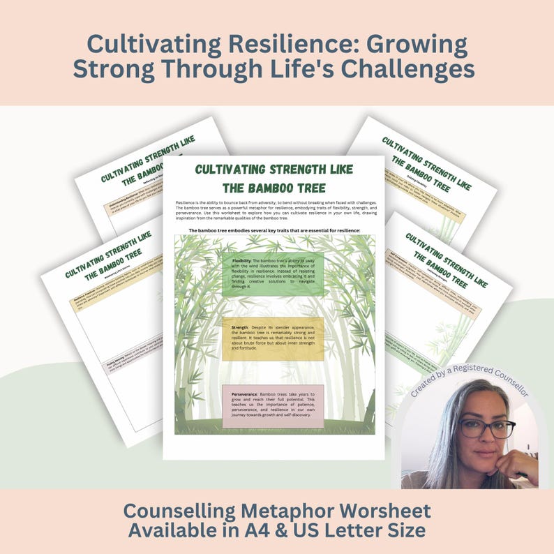 Building Resilience Metaphor Worksheet, Resilience Building Tools ...
