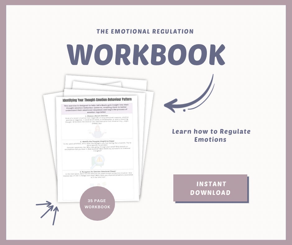 Emotional Regulation Workbook / Emotions Worksheets / Therapy - Etsy UK