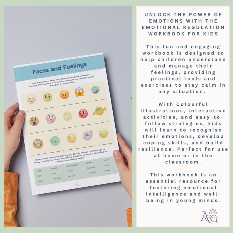 Emotional Regulation Workbook for Kids: Printable Worksheets to Help ...