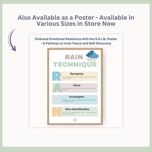RAIN Technique Cheat Sheet: Mindfulness & Emotional Awareness (PDF) - Etsy