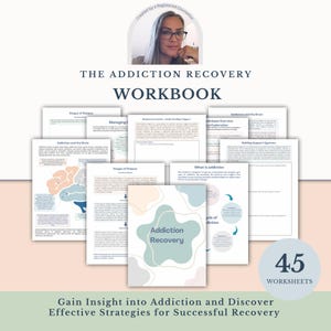 Addiction Recovery Workbook for Adults: CBT Therapy Worksheets, Relapse ...